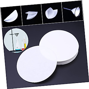 FUNOMOCYA 200pcs Medium Flow Rate Filter Paper Fine Filter Paper Grade Paper Strip Discs Filter Paper Funnel Filter Paper Filtration Paper Cellulose Filter Paper Sand Filter Clamp to White