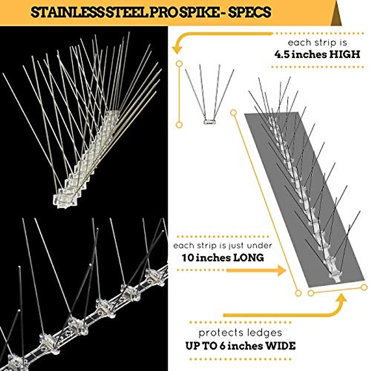 Defender | Pro Wide Stainless Steel | 4 Feet | Self-Assembly Kit | Info Guide