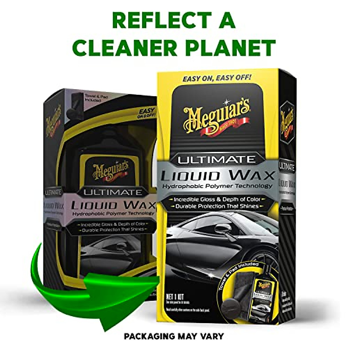 Meguiar's Ultimate Liquid Wax - Advanced Polymer Technology With a Deep, Rich Shine and Long-Lasting Protection - Give Your Dad's Car a Mirror-Like Finish With This Premium Car Wax - 16 Oz