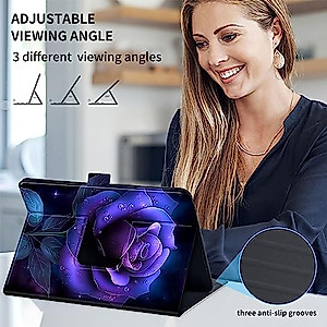Case for TCL Tab 10 5G 10.1" 9183W (2022)/TCL TAB 10s 9080G（2021/TCL TAB 10s 9081X/TCL Tab Pro 5G Tablet 10.36 inch/TCL TAB MAX 10.4 Inch 360 Degree Rotatable Cover,Purple Rose
