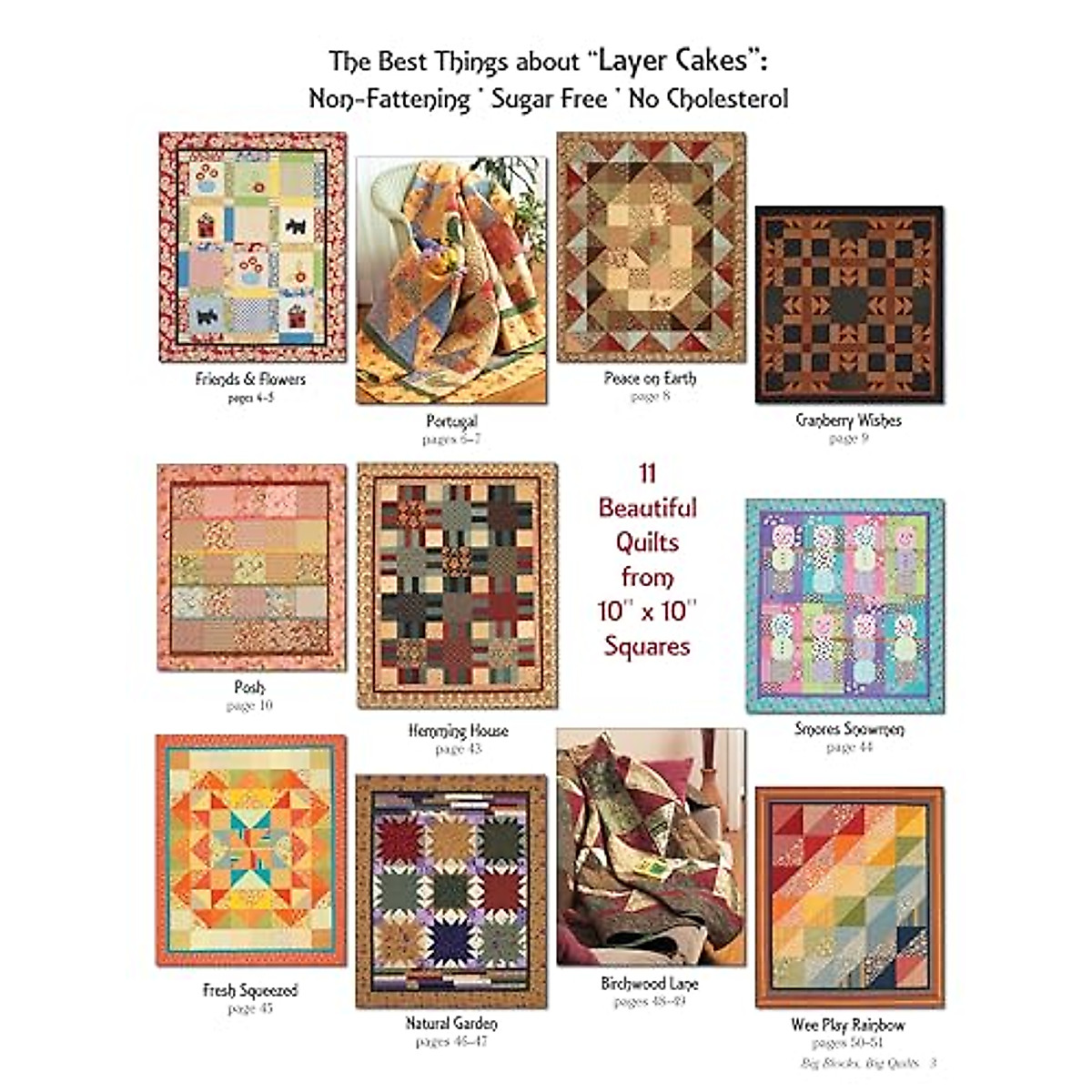 Big Blocks, Big Quilts: 11 Easy Quilts with Layer Cake 10" x 10" Squares (Design Originals) Beginner-Friendly, Easy-to-Follow Instructions and Variations, plus Assembly Diagrams and Color Photos