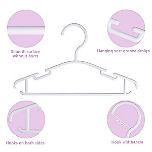 GoodtoU Baby Hangers Plastic Kids Hangers Clothing Toddler Hangers 100 Pack Hangers for Baby Children Toddler Hangers White