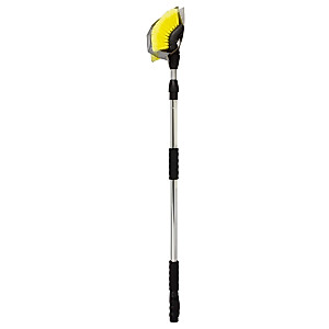 Carrand 93097 Flow-Thru 10" Bi-Level Wash Brush with 71" Extension Pole