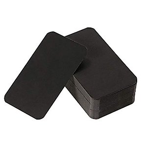 Tupalizy 100PCS Small Blank Paper Message Note Business Cards Double-Sided Mini Greeting Place Name Vocabulary Word Flash Cards Graffiti Scrapbookings DIY Gift Tags Label (Black)