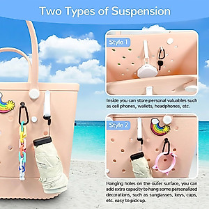 YHNTGB 12 Pcs Hooks Compatible for Bog Bags Inserts Hooks Accessories for Bogg Bag Key Holder Charms Organize Accessories Bogg Bag Compatible with Simply Southern Beach Tote Bag