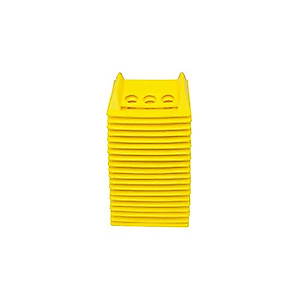 Mytee Products 20 Pack Yellow 4" Flatbed Edge Protectors with Carrying Case - 4" Winch Ratchet Straps Plastic Corner Protectors for Flatbed Cargo Load