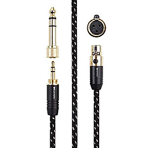 Cable Matters Premium Braided 3.5mm to Mini XLR Headphone Cable 4 ft - Compatible with Beyerdynamic DT 1770 Pro, DT 1990 Pro, AKG K240, K182, K175, K182, K245, K371, and Q701 Headphones