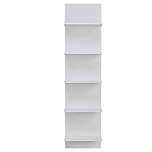Danya B. Decorative Wall Mount Vertical Shelving Unit – Modern Column Shelves (White)