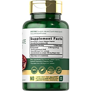 Carlyle Pomegranate Extract Supplement | 200 Capsules | Non-GMO, Gluten Free | Traditional Herb