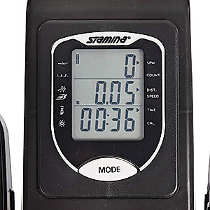 Stamina Air Rower - Rower Machine with Smart Workout App - Rowing Machine with Air Resistance for Home Gym Fitness - Up to 250 lbs Weight Capacity - Black/White