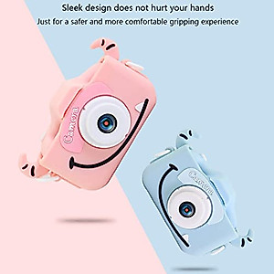 Kids Camera Toys for Boys and Girl, Kids Digital Video Camera for Children with Shockproof Soft Cover, Best Christmas Birthday Gifts for Boys Girls ( Color : Blue , Memory card : With 8g memory card )