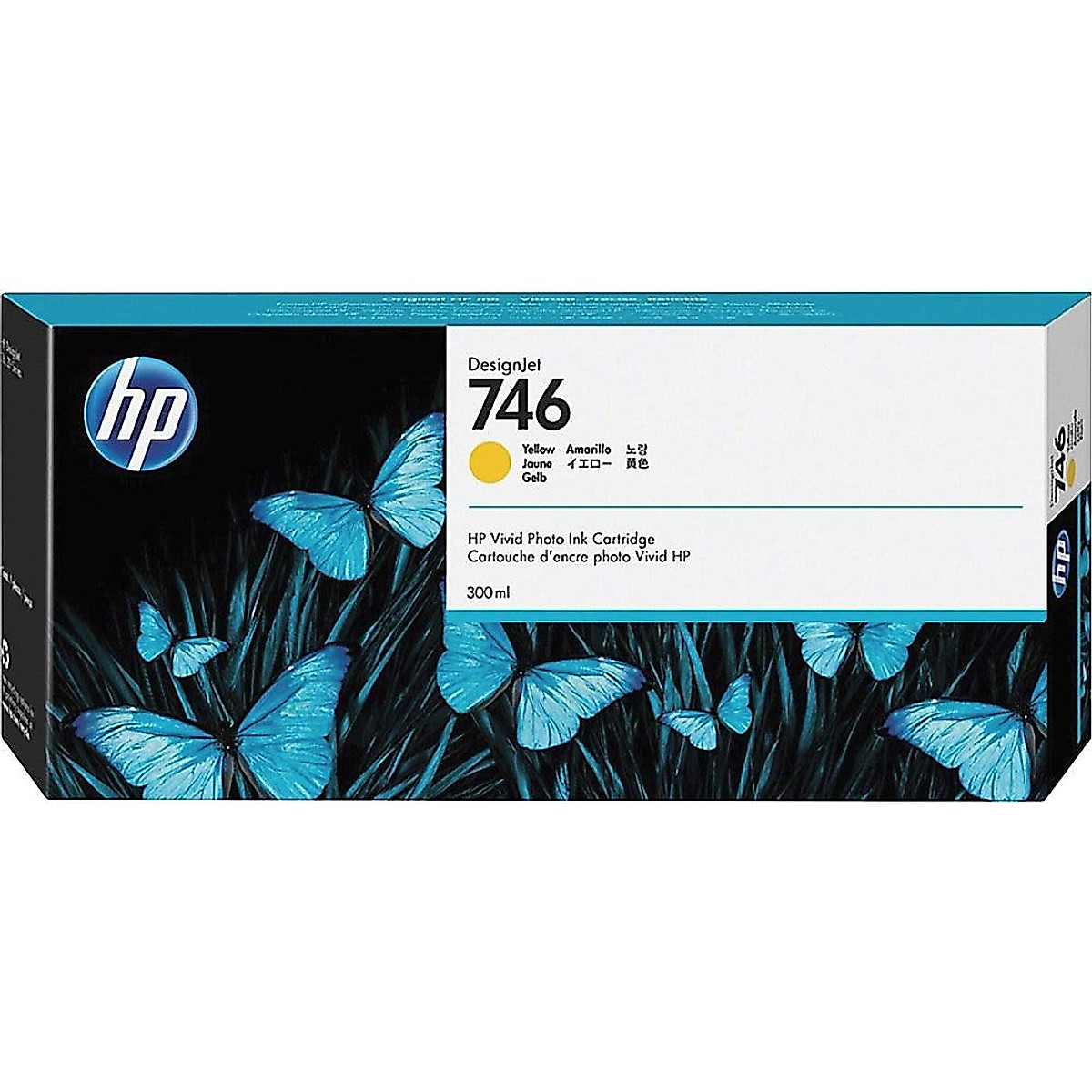 HP 746 Yellow 300-ml Genuine Ink Cartridge (P2V79A) for DesignJet Z6 & Z9+ Large Format Printers