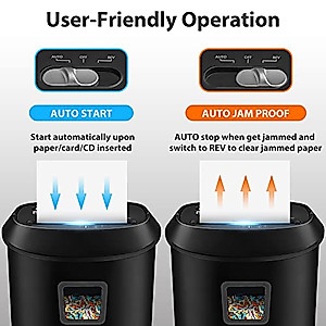 Paper Shredder,VidaTeco 58dB 14-Sheet Cross-Cut Shredder with US Patented Cutter,Also Shreds Card/CD, Heavy Duty Paper Shredder for Home Office,Durable&Fast with Auto Jam Proof,6.6-Gallon Bin (ETL)