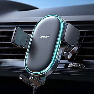 Wireless Car Charger Mount, 15W Dual Coil Car Phone Holder Mount Wireless Charging for iPhone 14/13/12/11/X/8 Series, Auto Clamping Wireless Charging Car Mount for Galaxy Z Flip 4/3 S22/S21 Note 20/10