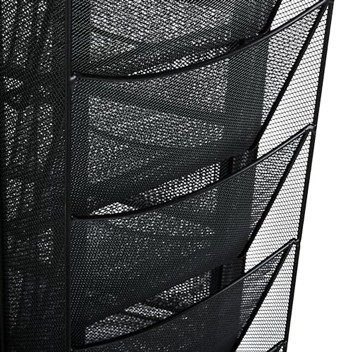 Safco Onyx Rotating Mesh Magazine Stand, Brochure Organizer, Display Rack with 30 Pockets, Commercial-Grade Steel Construction