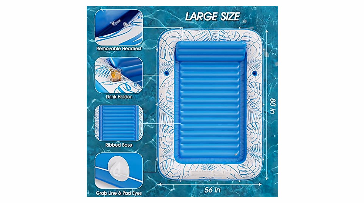Inflatable Tanning Pool Lounger Float - Jasonwell 4 in 1 Sun Tan Tub ...