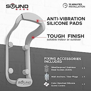 Move Speaker Wall Mount Bracket, Weatherproof, Compatible with Sonos Move, Including Mounting Accessories, Lunar White