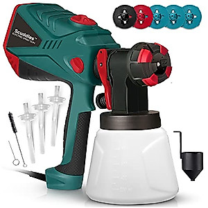 Scuddles HVLP Paint Sprayer Gun with 1200 Watt Power, 5 Nozzle Tips, and Easy Cleaning and Spraying for Home and Outdoor Use Spray Paint Gun