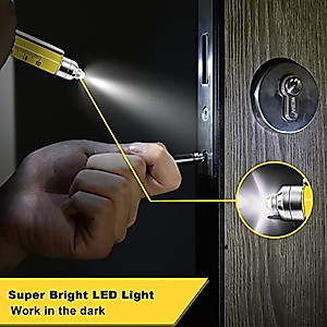 Gifts for Men, 9 in 1 Multitool Pen Gifts for Him, Cool Gadgets Tools for Men, Mens Gifts for Dad, Boyfriend, Husband, Grandpa, Unique Birthday Gifts for Men Who Have Everything (Yellow)