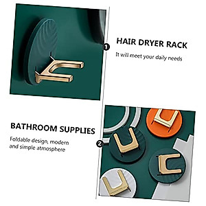 DOITOOL 2pcs Hair Dryer Holder Broom Holder Decorating Tools Wall Mounted Shelves for Storage Bathroom Wall Holder Wall Mount Broom Holder Hairdryer Holder Wall-Mounted Storage Rack Green