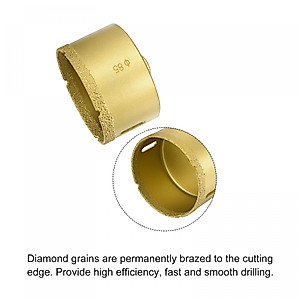 uxcell Brazed Diamond Core Drill Bits 85mm Hole Saws with M10 Arbor Adapter for Porcelain Tile Marble Concrete Stone Brick