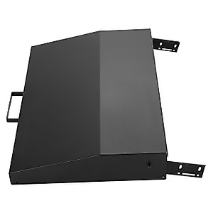 KUAFU Hinged Lid Griddle Cover - Compatible with 28 inch Blackstone Griddle - Black Powder Coated Steel Lid with Grease Collection