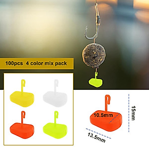 SING F LTD 100Pcs Corn Bait Stops Fake Corn Soft Bait Artificial Fishing Lure Simulated Corn Kernel Bait Hangers with Hooks Fishing Accessories