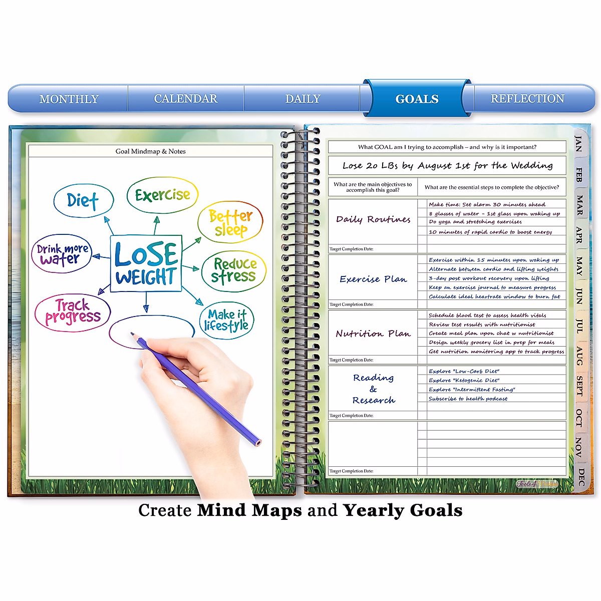 Tools4Wisdom 2024 Planner 2024 Calendar - 15 Month Dated October 2023-2024 Dec - Hardcover