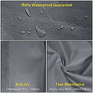 AKEfit Patio Furniture Cover Outdoor sectional Furniture Covers Waterproof Dust Proof Furniture Lounge Porch Sofa Protectors D128 x W83 x H28