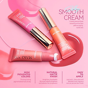 Liquid Blush Wand, Shimmer Face Blush Beauty Wand with Cushion Applicator, Lightweight Natural Pearl Finish, Smooth Creamy Fomula (6# glimmer pink)