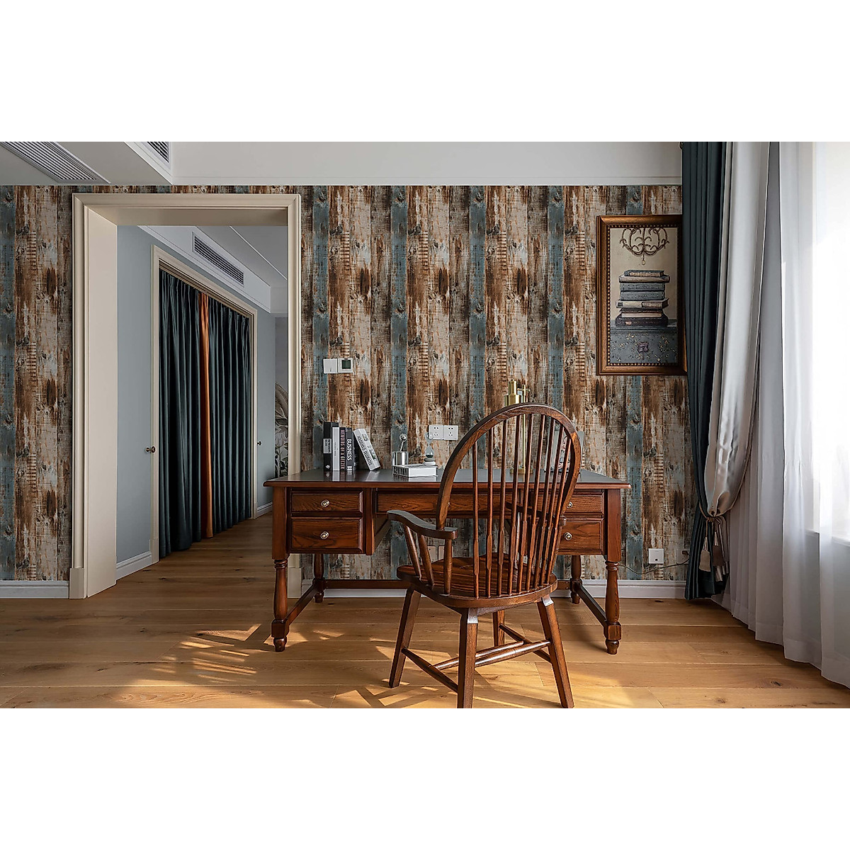 Heroad Brand 17.3"x78.7" Contact Paper Wood Wallpaper Stick and Peel Removable Self Adhesive Wallpaper for Living Room Bedroom Kitchen Backsplash