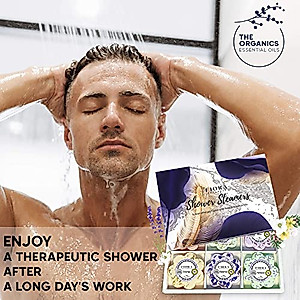 Shower Bombs Aromatherapy Gift Set- 6 Shower Steamers Vapor Tablets with Organic Essential Oils for Stress Relief, Vaporizing Spa Shower, Bath Bomb for Shower, Shower Melts - Selfcare Gift for Her