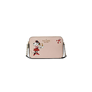 Kate Spade x Minnie Mouse Double Zip Crossbody Leather Purse