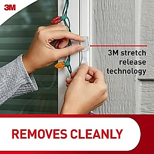 Command Outdoor Light Clips, 16 clips, 20 strips, Water-Resistant Adhesive (17017CLR-AWES), Clear (17017CLR-AW-E)