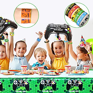 Lorfancy 56 Pcs Video Game Party Favors Kids Games Slap Bracelets Silicone Wristbands Girls Boys Video Game Party Supplies Decorations Gifts