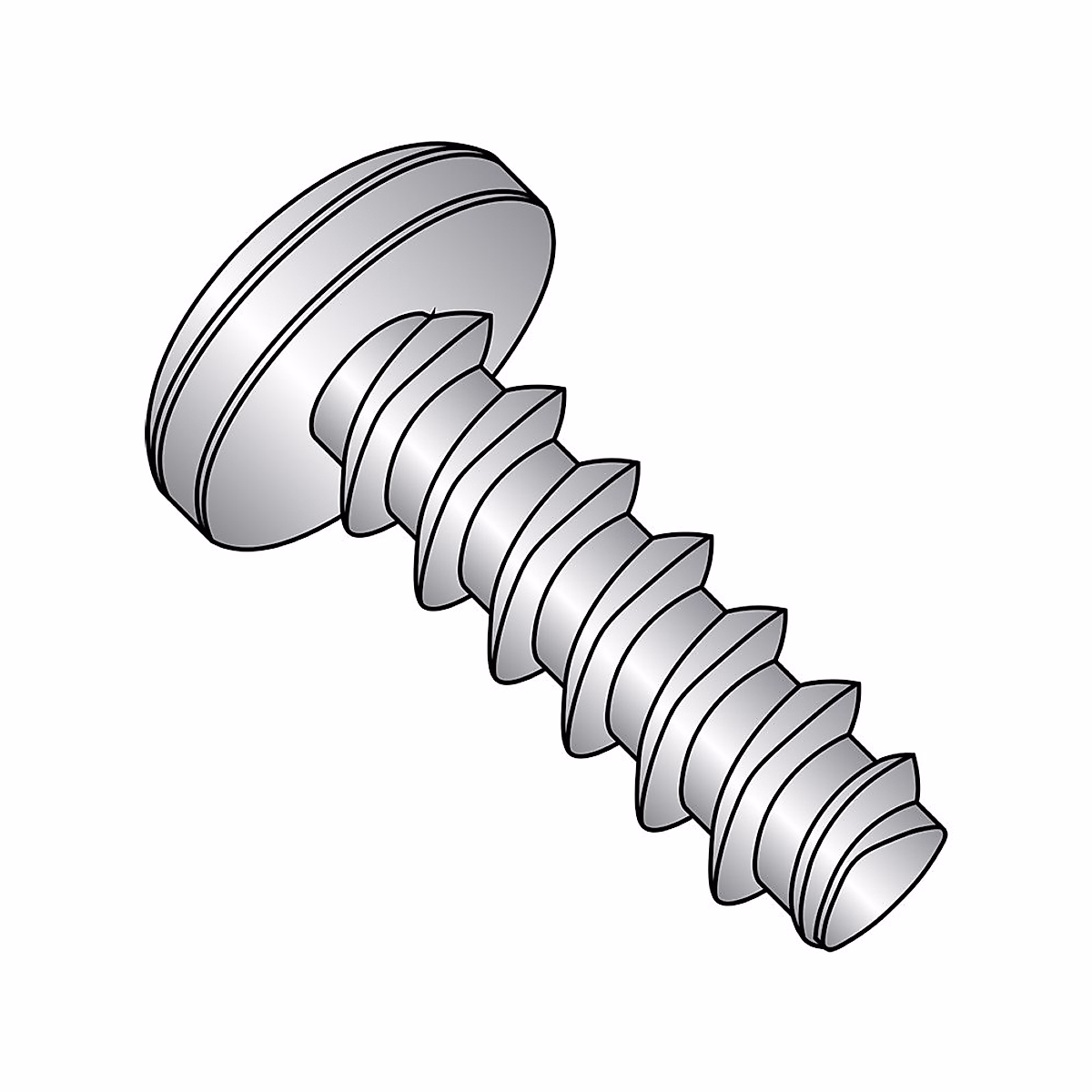 Small Parts 0810LPP188 18-8 Stainless Steel Thread Rolling Screw for Plastic, Passivated Finish, Pan Head, Phillips Drive, #8-16 Thread Size, 5/8" Length (Pack of 25)