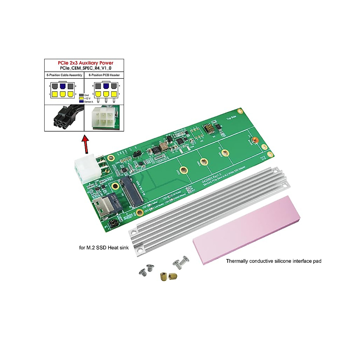 Micro SATA Cables | SlimSAS 4i PCIe 4.0 M.2 NVMe SSD Adapter