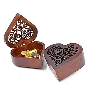 Anakin.jerry Heart Wood Wind up Music Box : Davy Jone's Theme (Soundtrack)