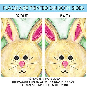Toland Home Garden 107092 Floppy Eared Bunny Easter Flag 28x40 Inch Double Sided Easter Garden Flag for Outdoor House Flag Yard Decoration