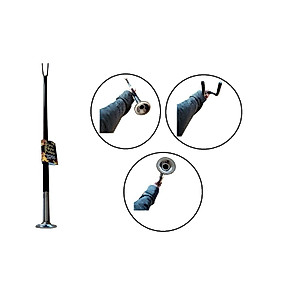 Fireplace Blow Poker Bundle with InstaFire Starter - All in one Fire Poker, Blow Poke, Rake Tool