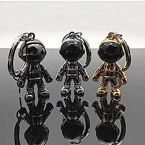 MUAMAX Sliver Spaceman Keychains for Men Creative Astronaut Spacemen Car Key Chain Car Key Accessory Backpack Purse Bag Charms Lucky Astronaut Keyrings Men/Women