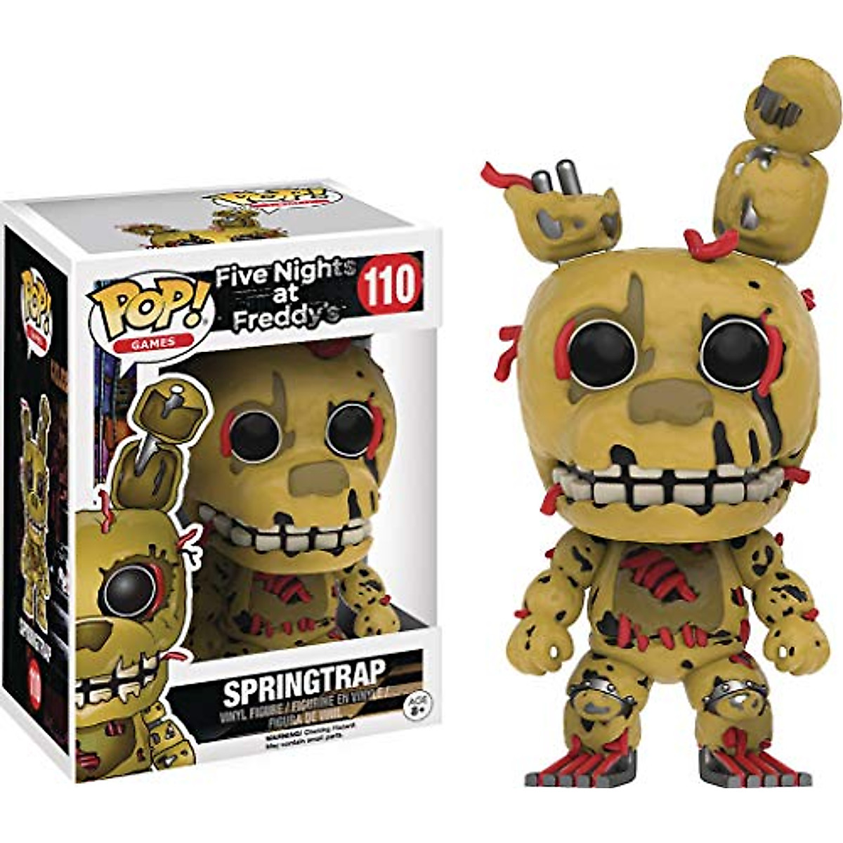POP Five Nights at Freddy's - Springtrap Funko Pop! Vinyl Figure (Bundled with Compatible Pop Box Protector Case), Multicolored, 3.75 inches
