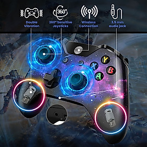 Jalop Xbox One Controller Wireless, Compatible with Xbox One, Xbox Series S, Xbox Series X, Xbox One Elite, Xbox One S, Xbox One X Windows 11/10/8/7, Custom Starry Sky Design with 3.5mm Audio Jack.