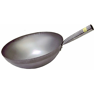 14" Hong Kong Style Steel Wok Sunrise Kitchen Supply