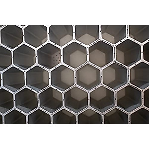 WineHive Bundle - 2 Items Cell Modern Modular Wine Storage System - 20 Cell with Wall Mount Hardware Kit - Black