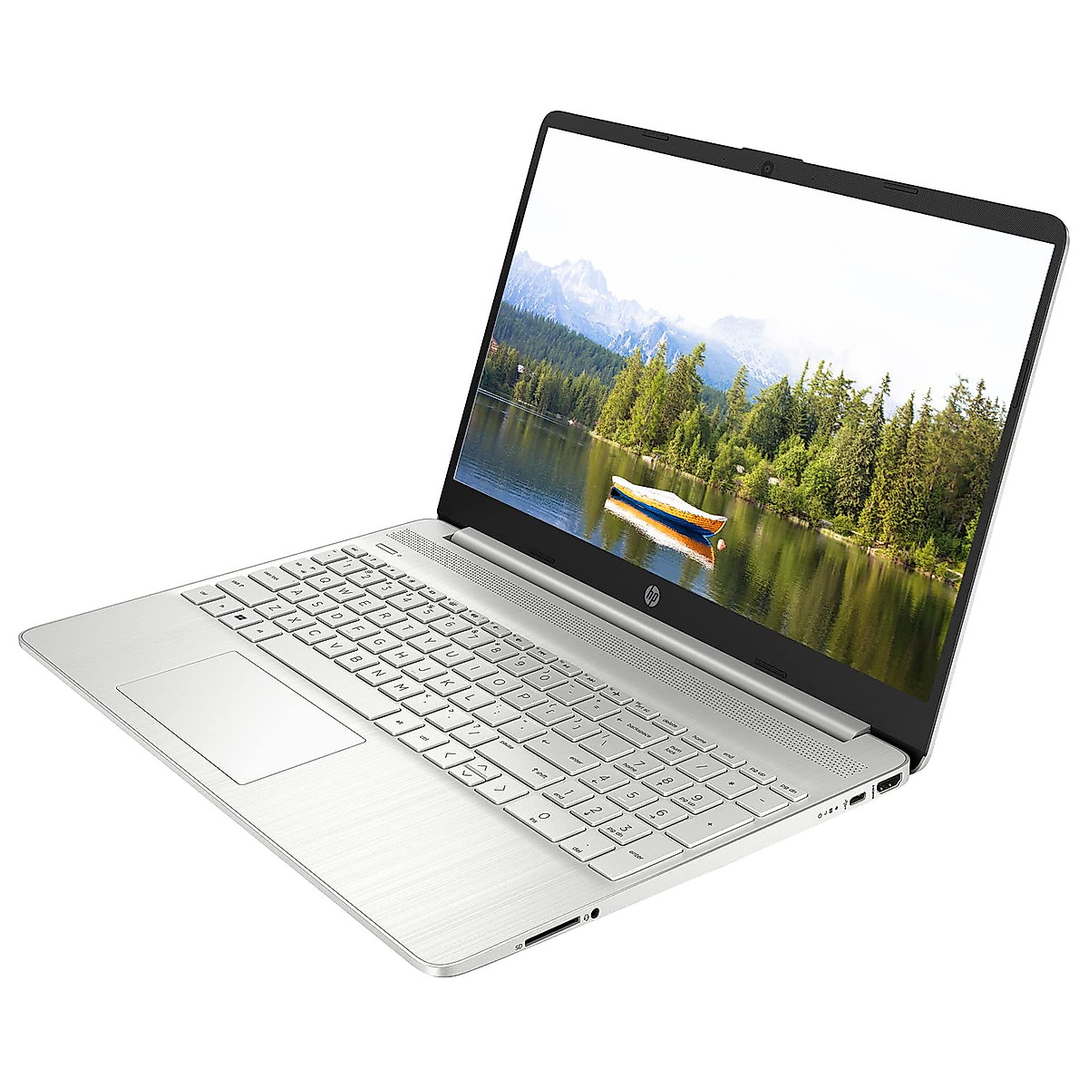 HP 15 Notebook, 15.6" HD Screen, Intel Core i3-1115G4, 16GB DDR4 RAM, 1TB PCIe SSD, Webcam, HDMI, SD Card Reader, Wi-Fi, Windows 11 Home, Natural Silver