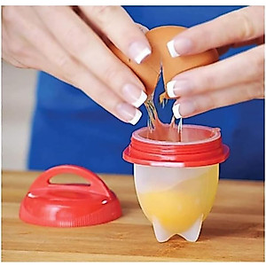 6 Pcs Egg Cooker and Steamer Silicone Poached Egg Cups for Boiling Eggs Hard Boiled Egg Maker Silicone Egg Mold - Poached Egg Cooker Hardboiled Egg Making Poached Egg Holder Mold