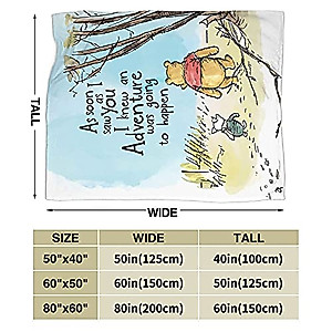 Cute Blanket Flannel Fleece Throw Blankets Best Friend Super Soft Cozy Warm Plush Bedding Women Bedroom 60"x50"