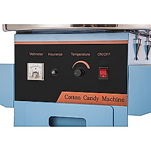 Commercial Cotton Candy Machine w/Cart Electric Cotton Candy Floss Maker - 110V for the Perfect Party Favor for Birthdays, School function, or Social Events.（Blue） (With wheels, BLUE)