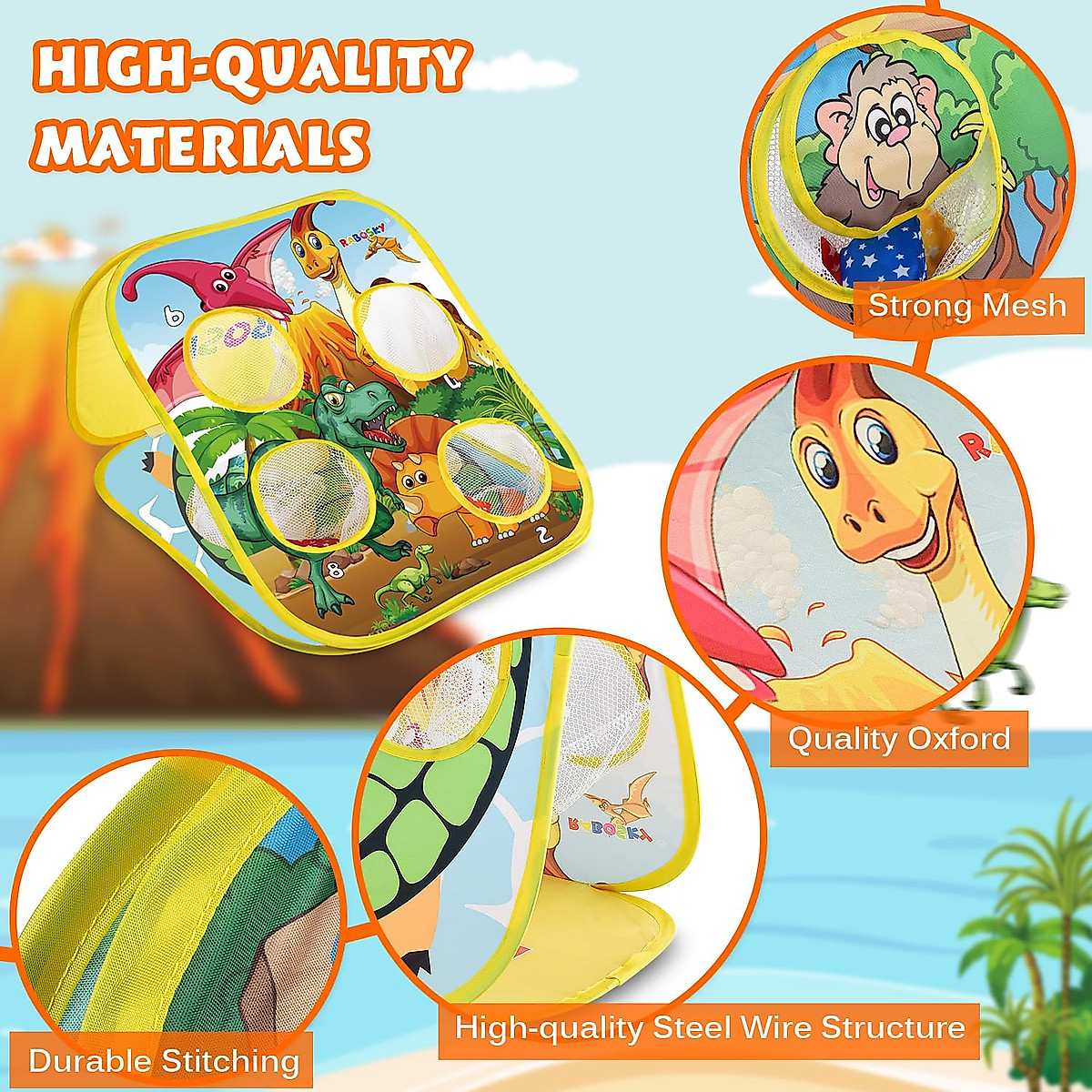 RaboSky Bean Bag Toss Game for Kids Toddlers 2 3 4 5 Year Old, Sports & Outdoor Play Toys for Boy Girl Birthday Gift, Funny Kids Games for Party Backyard Yard Outside